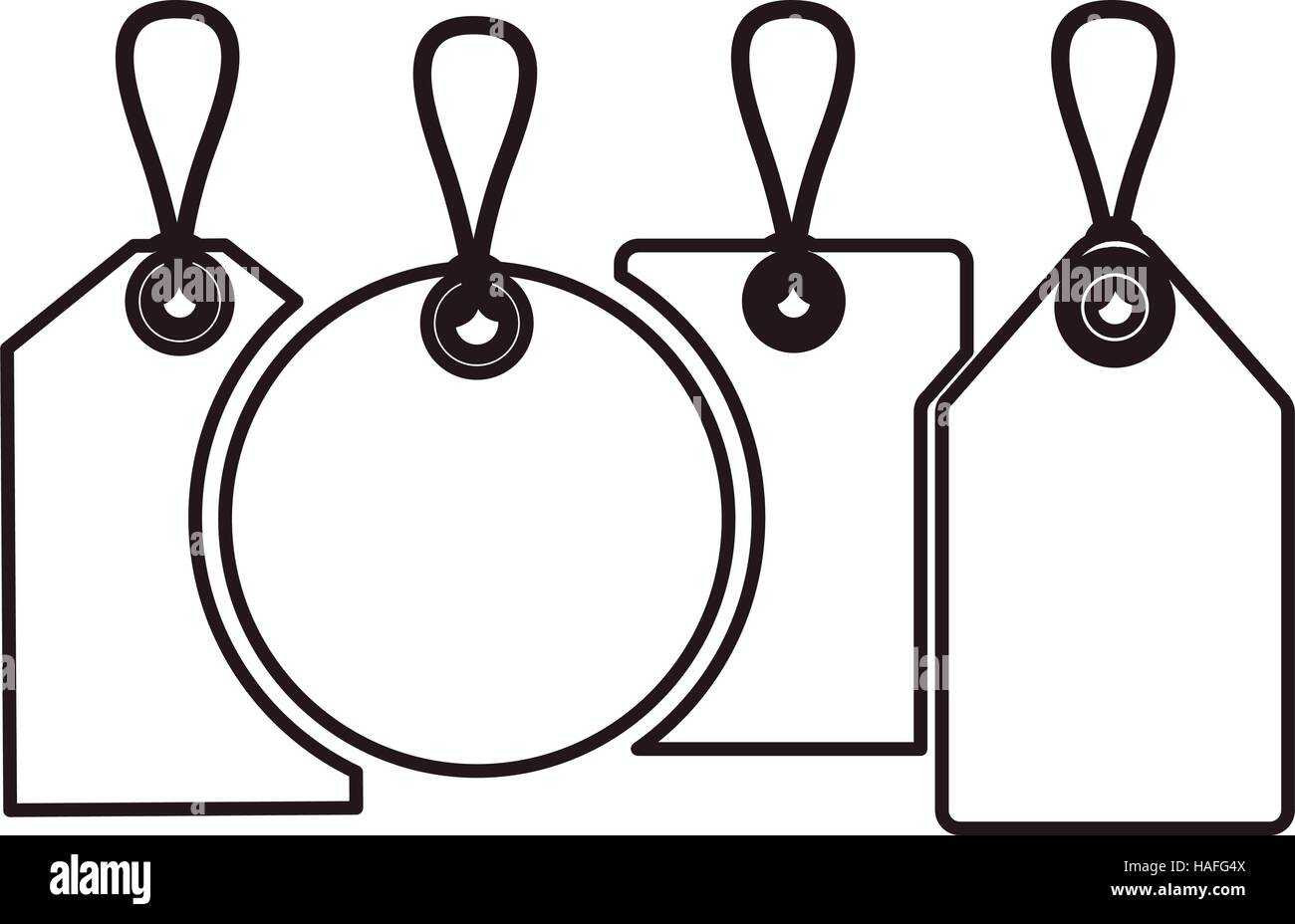 Hang label icon. Tag banner product and decoration theme. Isolated ...