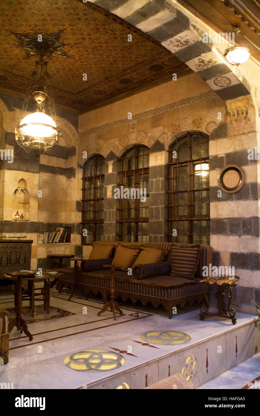 The courtyard at Beit Al Wali in the Christian Quarter of Damascus' Old ...