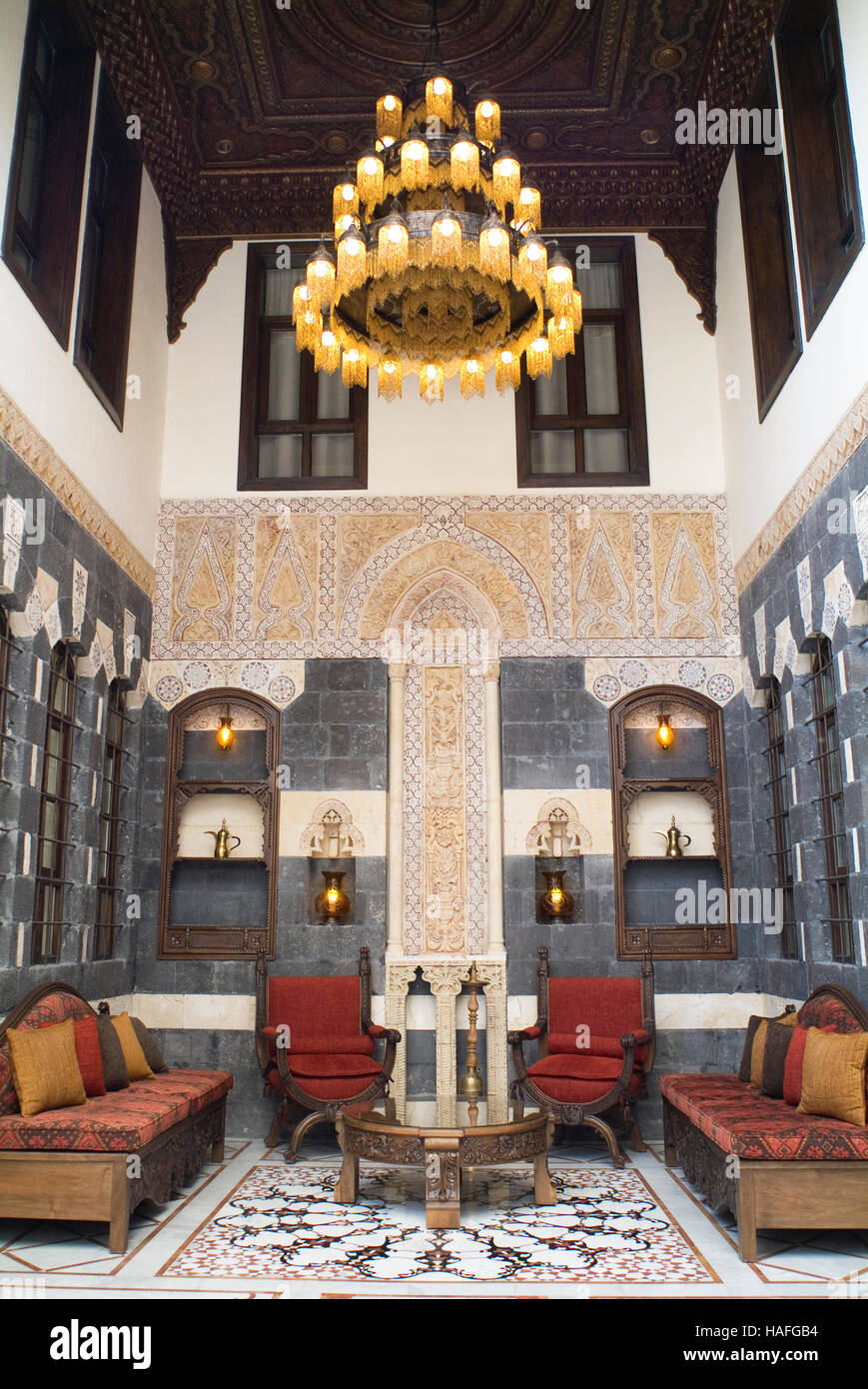 The courtyard at Beit Al Wali in the Christian Quarter of Damascus' Old ...