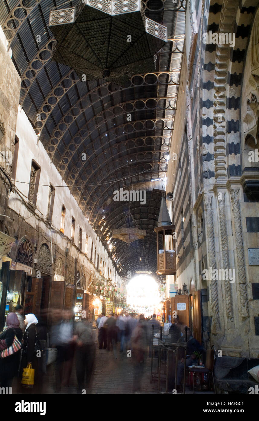 Souk al-Bzouriyya, the Spice Souk, in the Old Town of Damascus, Syria ...
