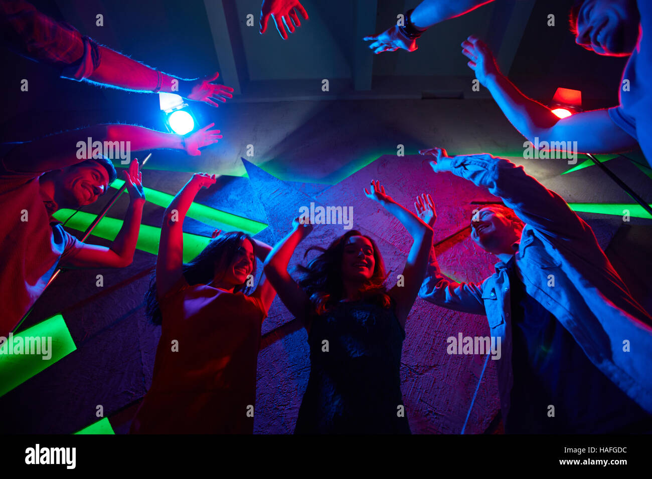Young friendly dancers having fun at party Stock Photo - Alamy