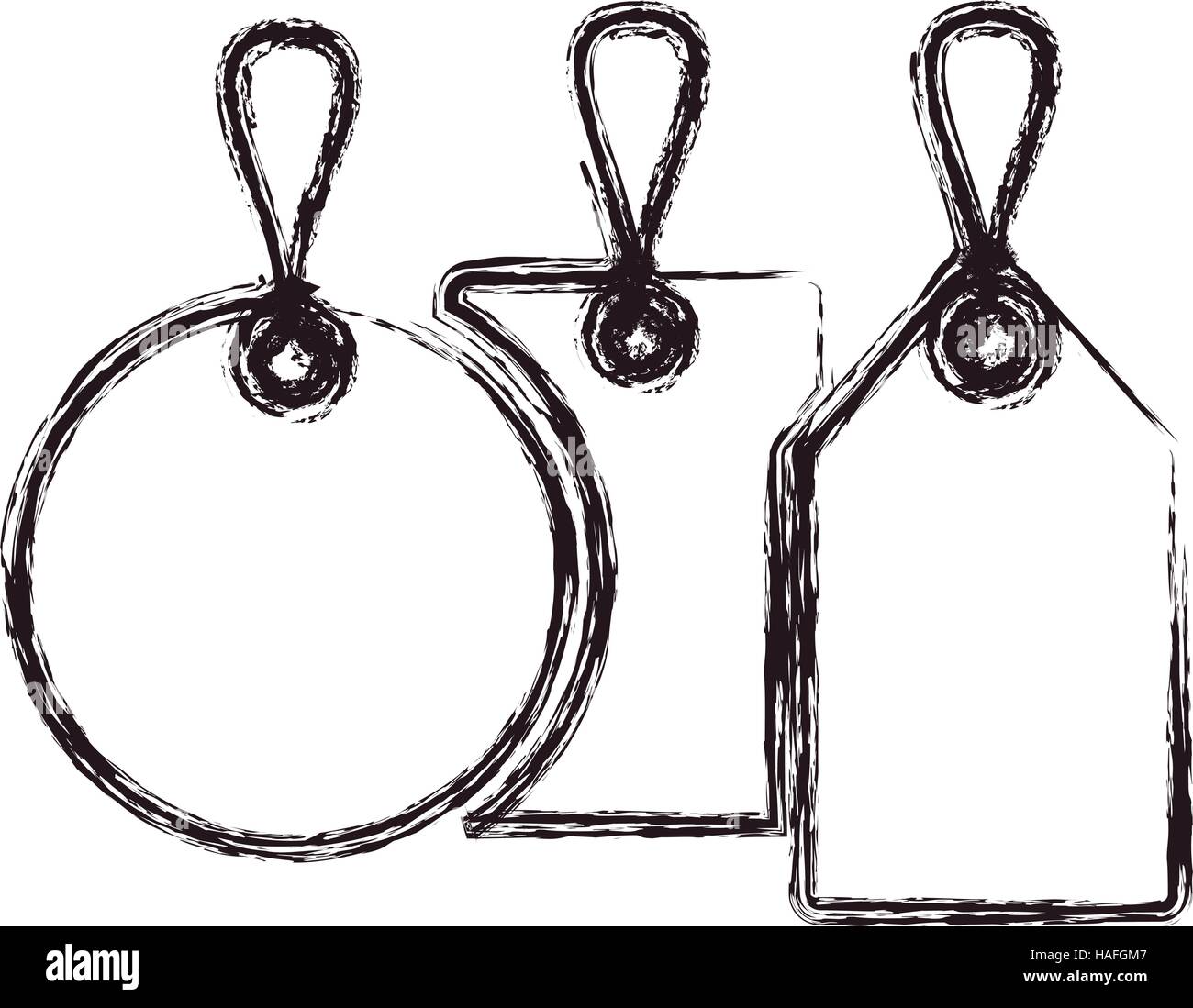 Hang label icon. Tag banner product and decoration theme. Isolated ...