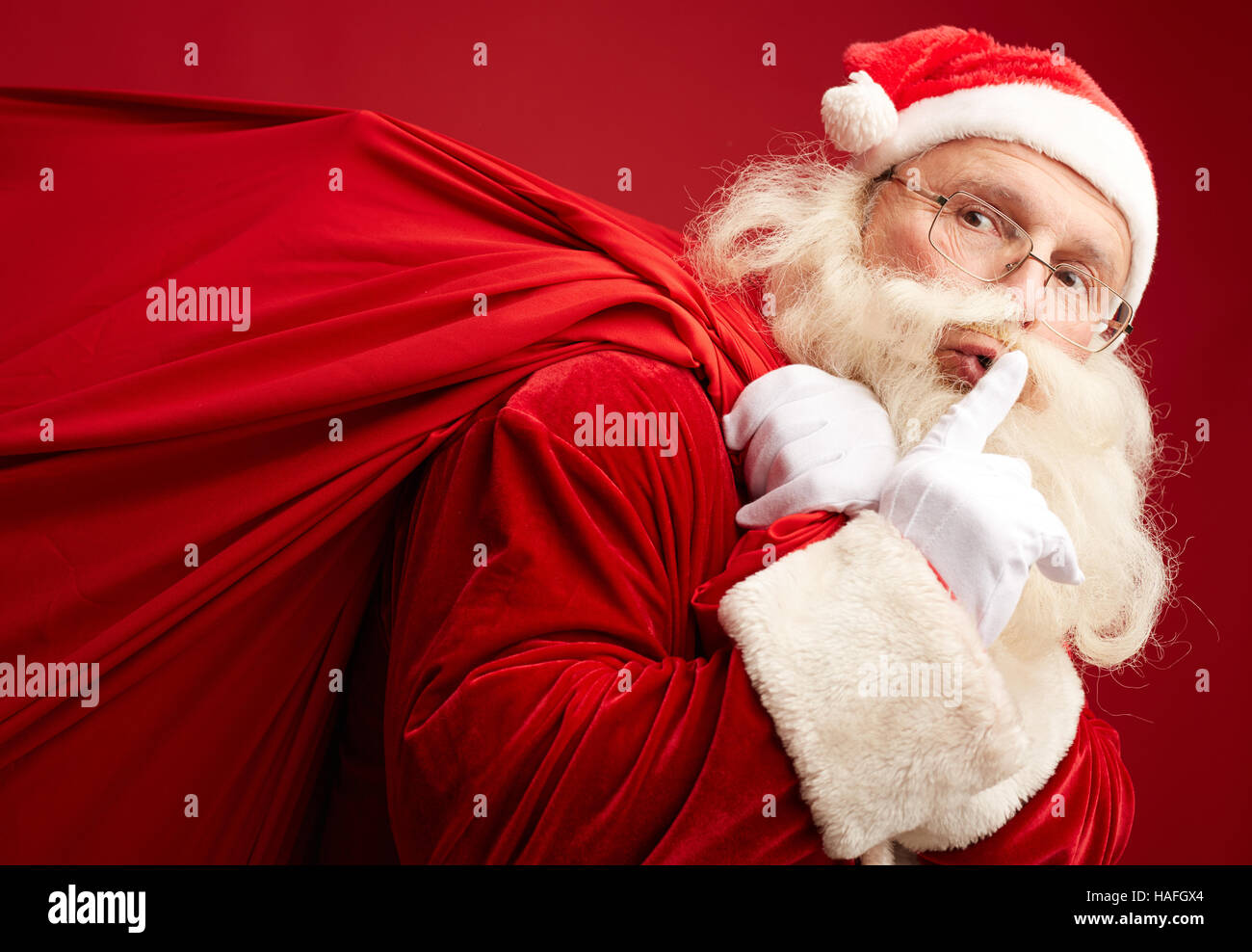 Santa sack shh hi-res stock photography and images - Alamy