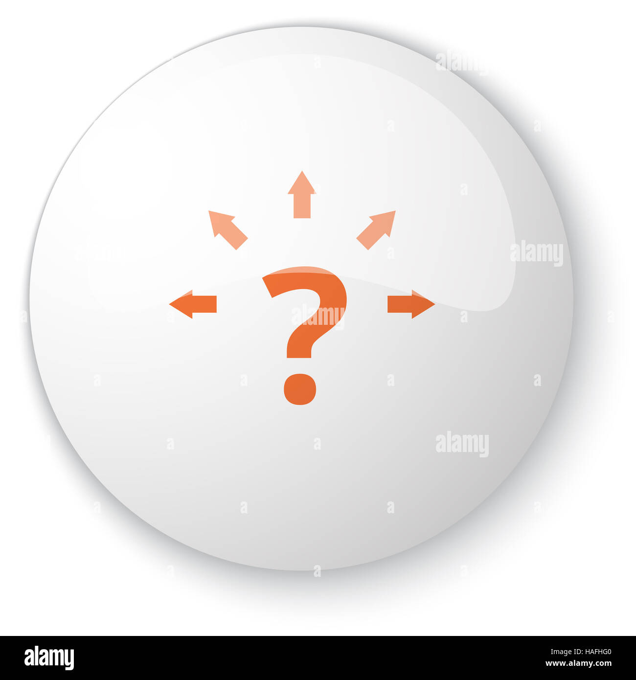Orange Question Mark Icon