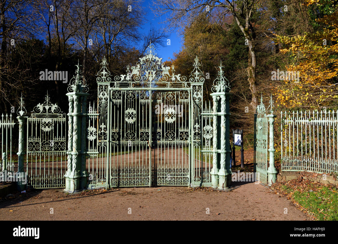 Pontymoile Gates also known as the Sally Gates, Pontypool Park, Torfaen ...