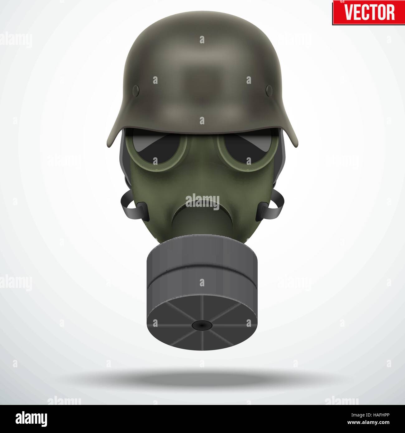 Military german helmet with gas mask Stock Vector Image & Art - Alamy