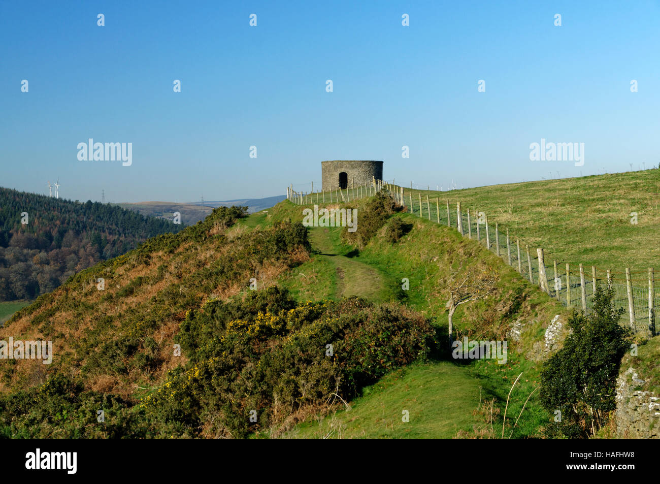 Tower known as "Billy Wynt" on the top of Y Graig hill, Llantrisant ...