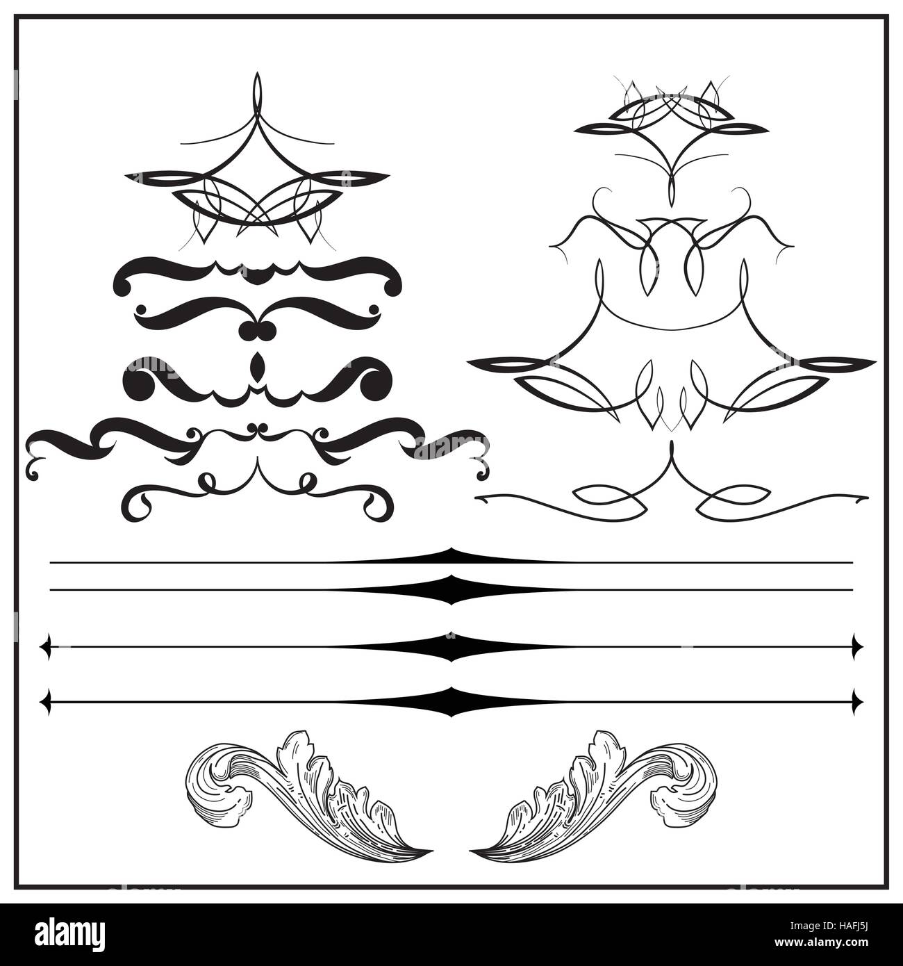 Swash calligraphic Black and White Stock Photos & Images - Alamy