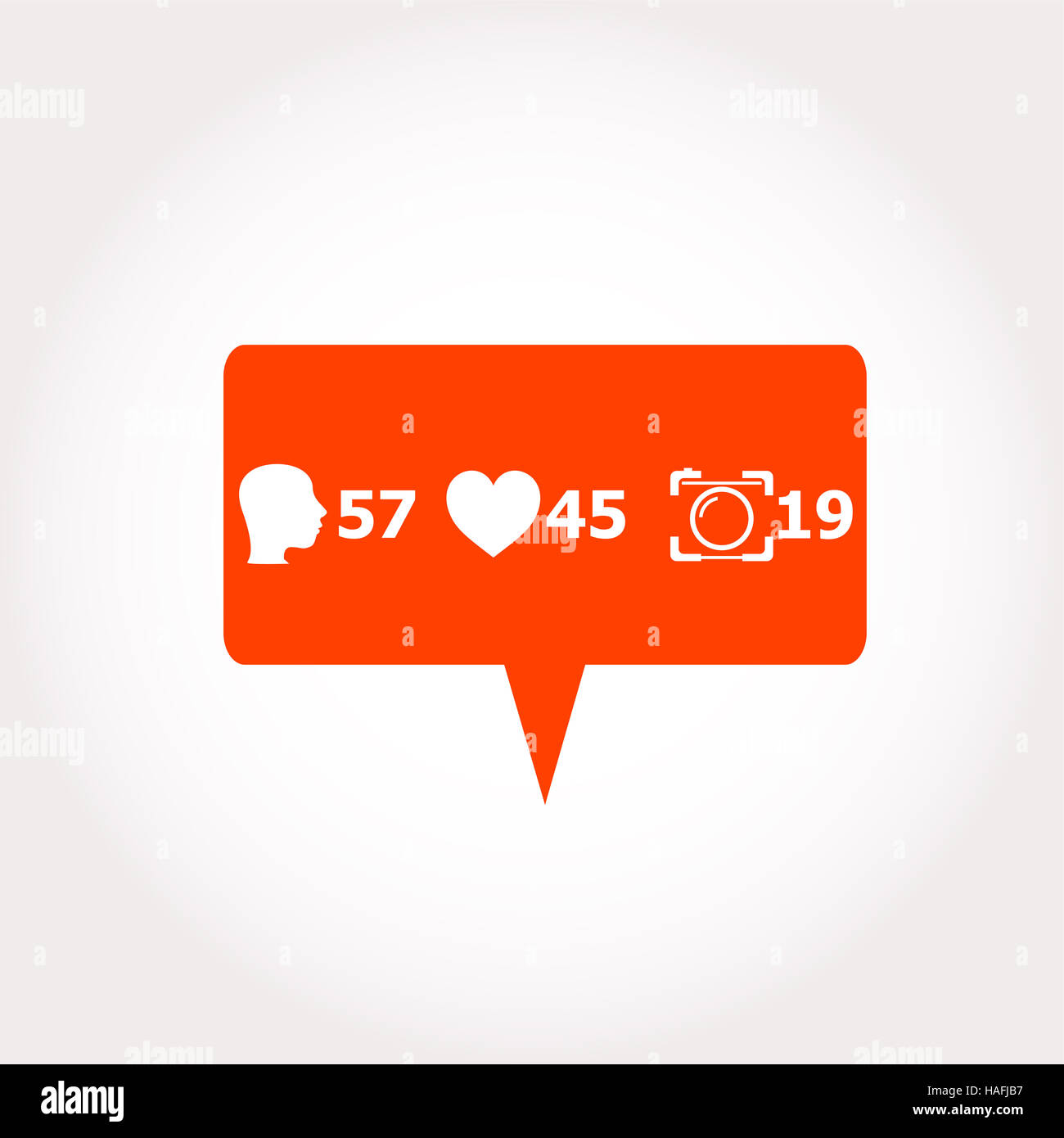 Like Counter Notification Icon, modern flat button, comment icons Stock ...