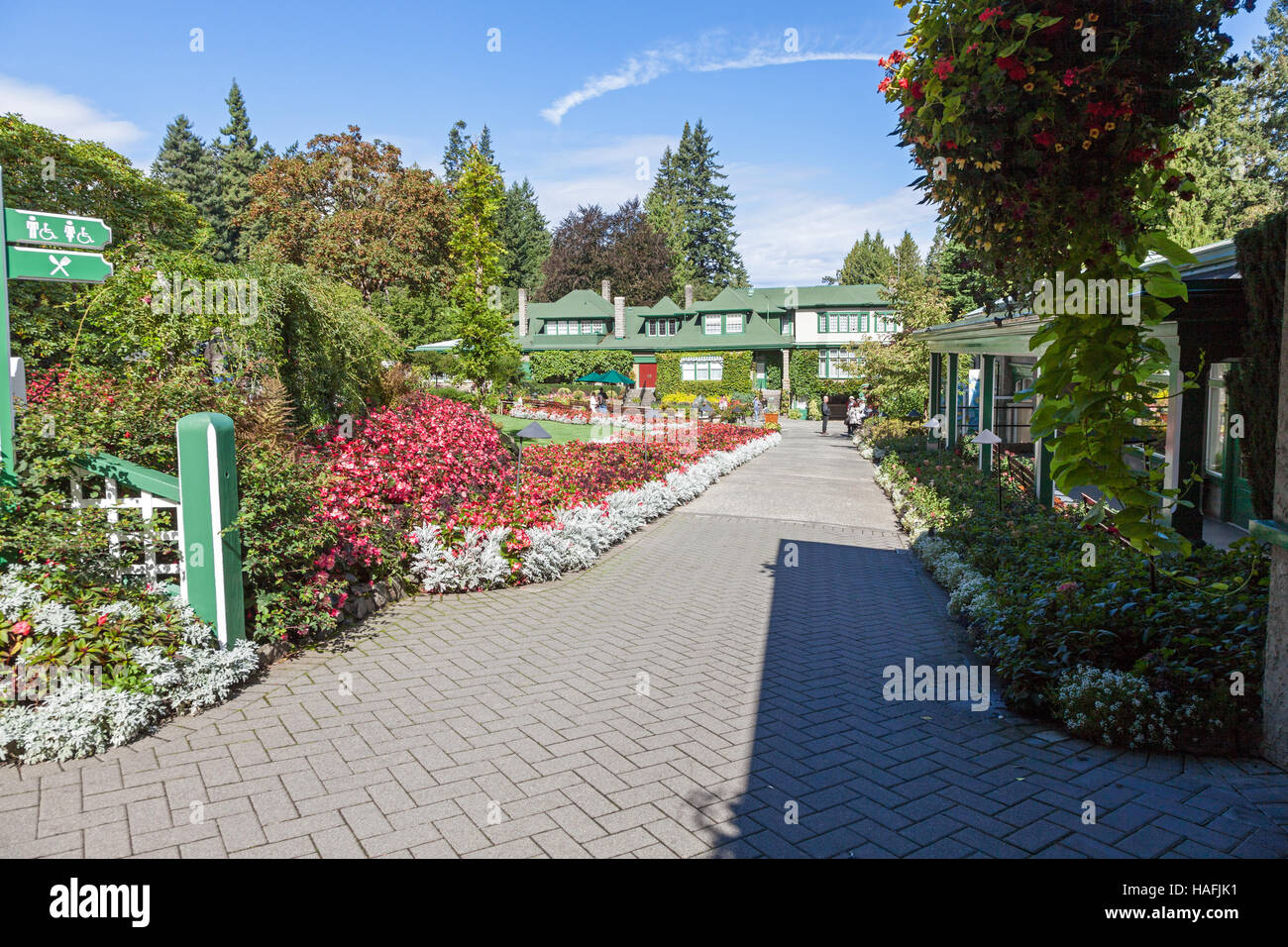 The entrance to Butchart Gardens Brentwood Bay, British Columbia ...