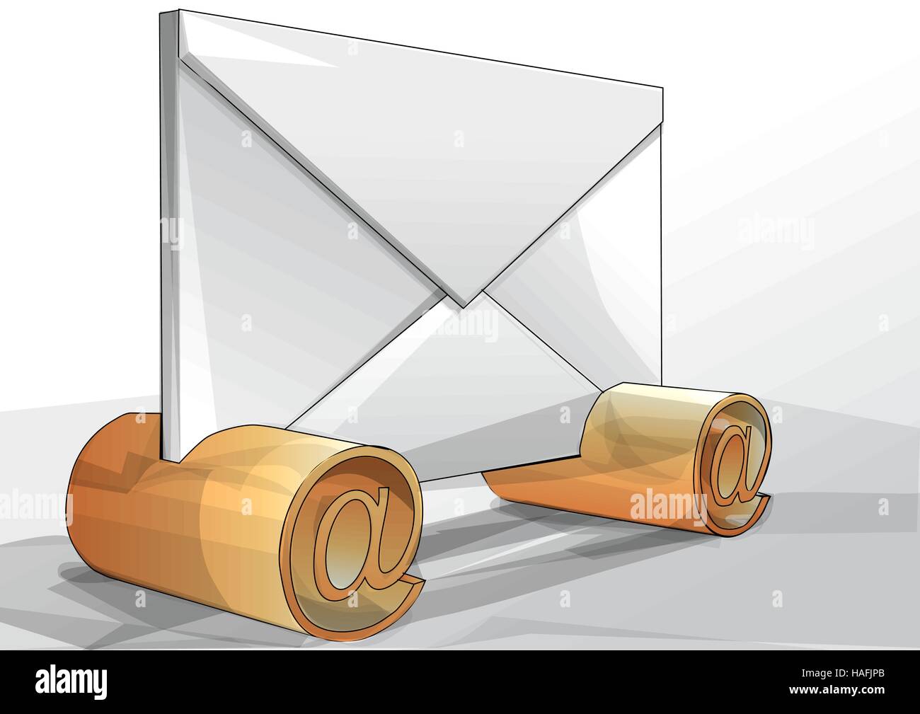envelope with sign email on white background Stock Vector Image & Art ...
