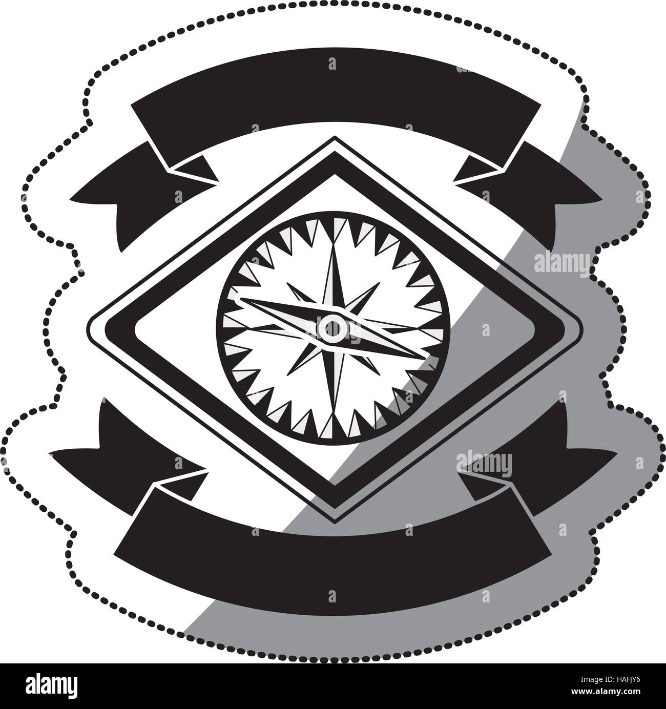 Compass Icon Instrument Tool Navigation Location And Object Theme Isolated Design Vector