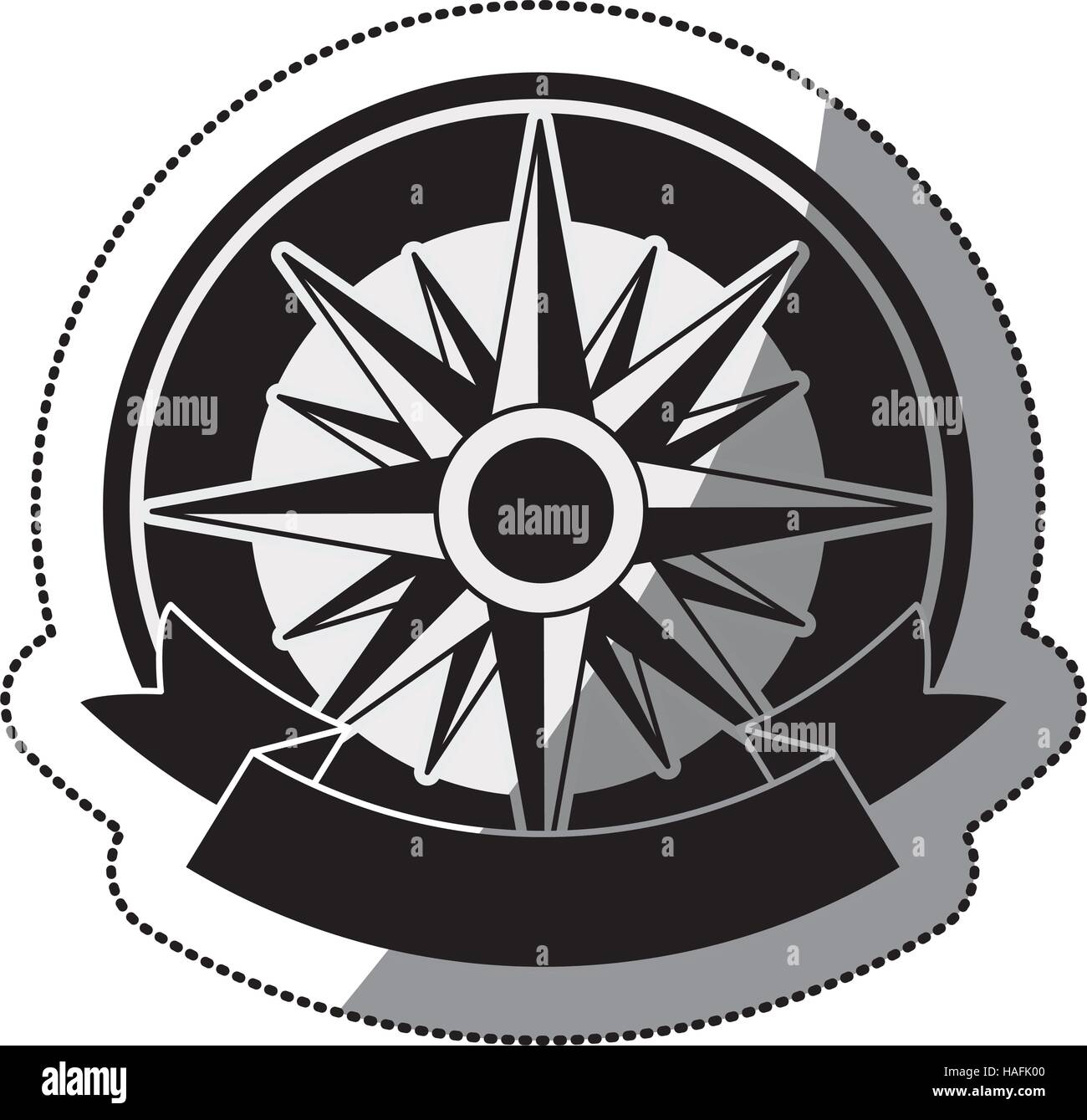 Compass Icon Instrument Tool Navigation Location And Object Theme Isolated Design Vector