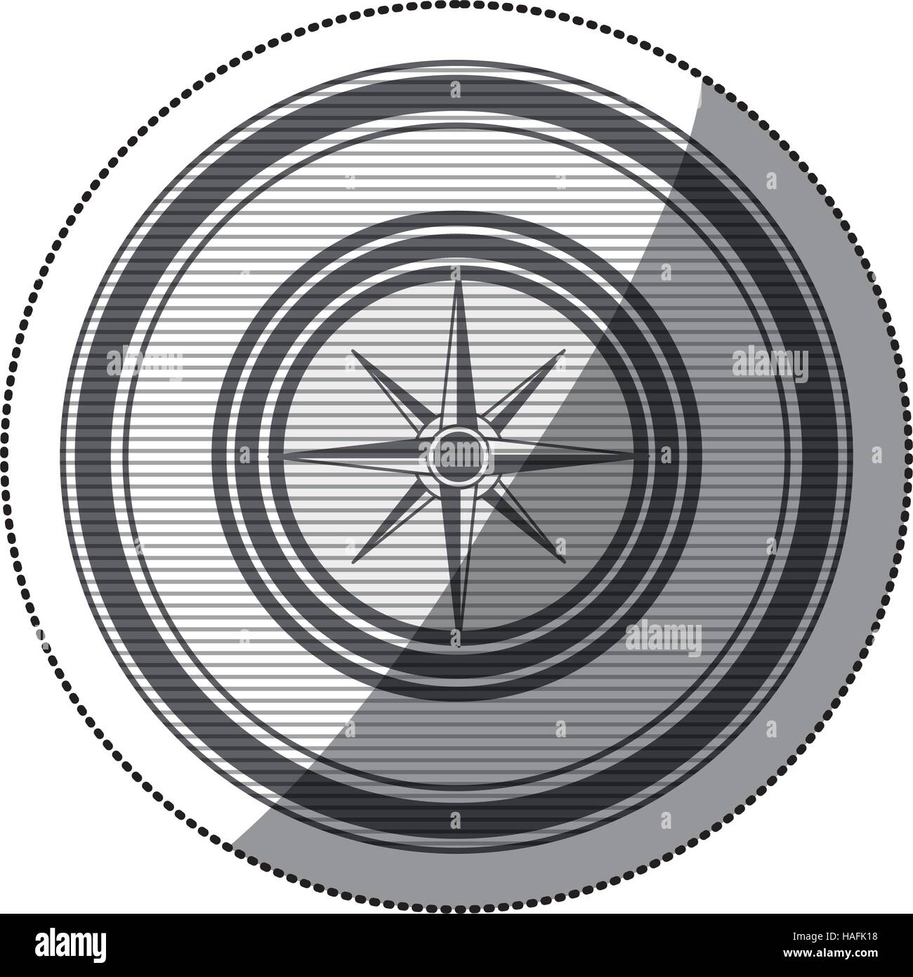 Compass Icon Instrument Tool Navigation Location And Object Theme Isolated Design Vector