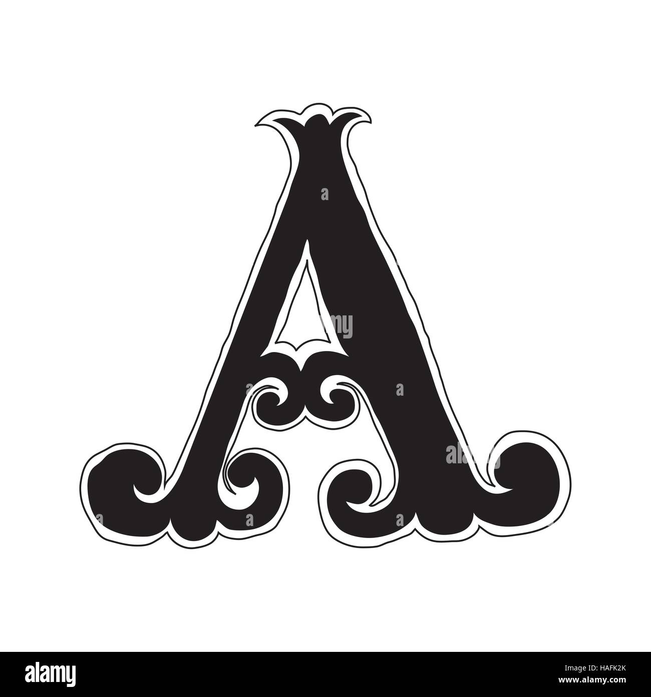 Retro style letter a Stock Vector Images - Alamy