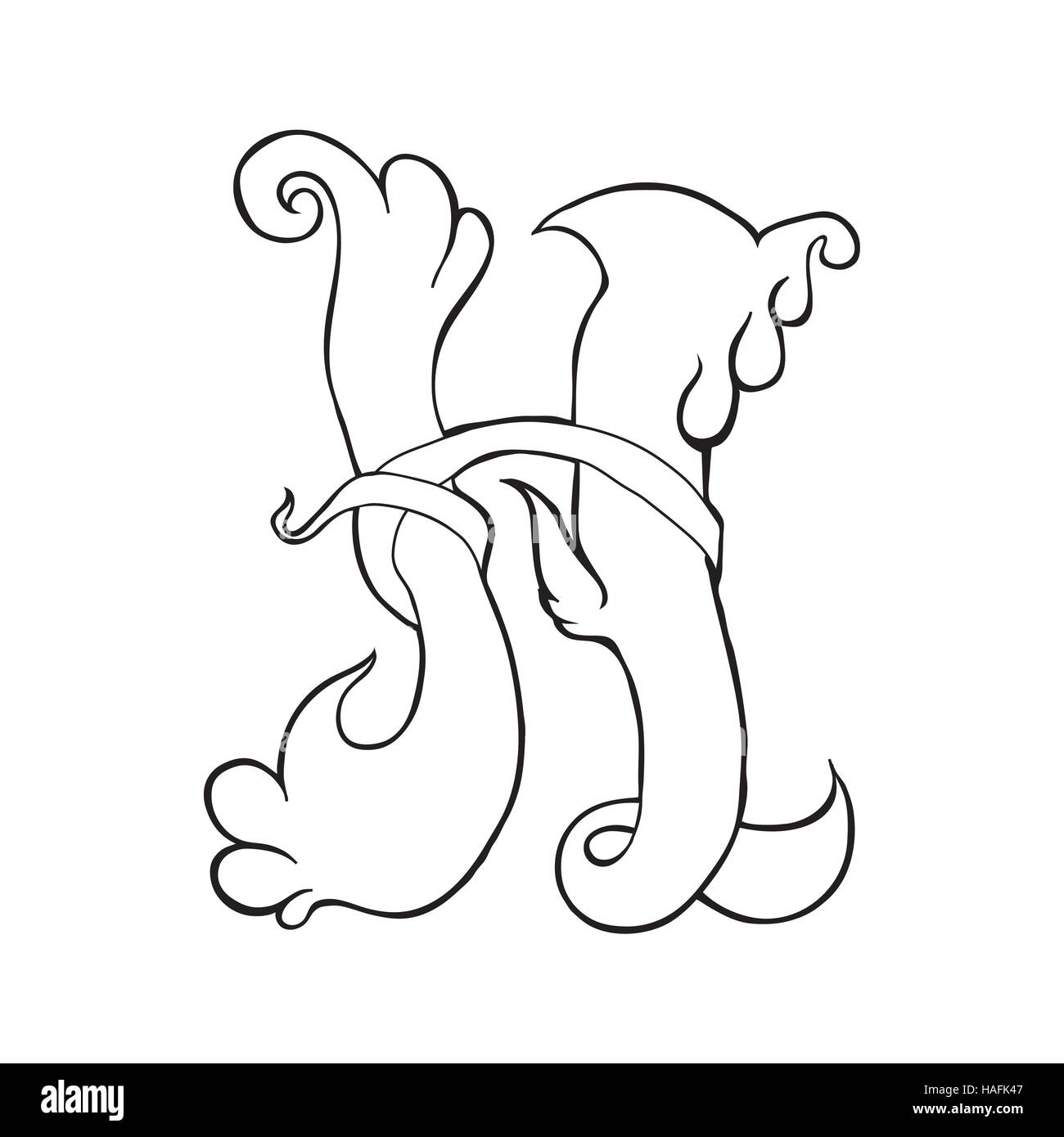 Victorian old style letter Black and White Stock Photos & Images - Alamy