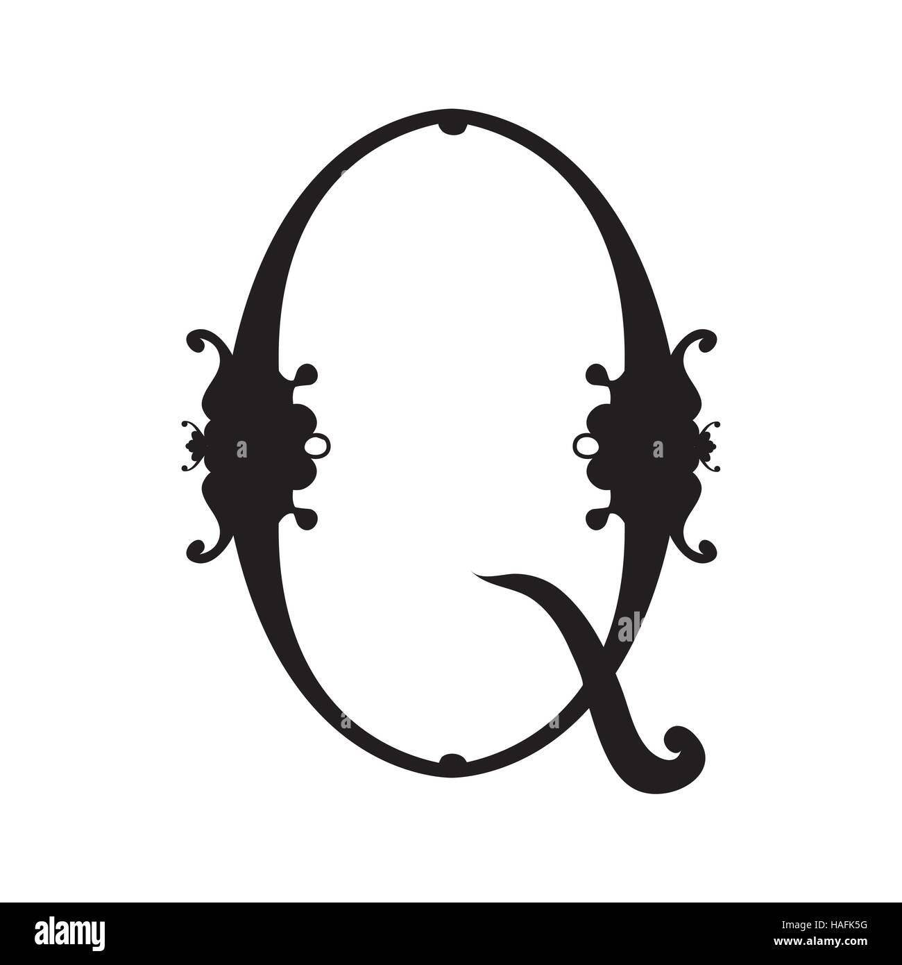 The vintage style letter Q Stock Vector Image & Art - Alamy