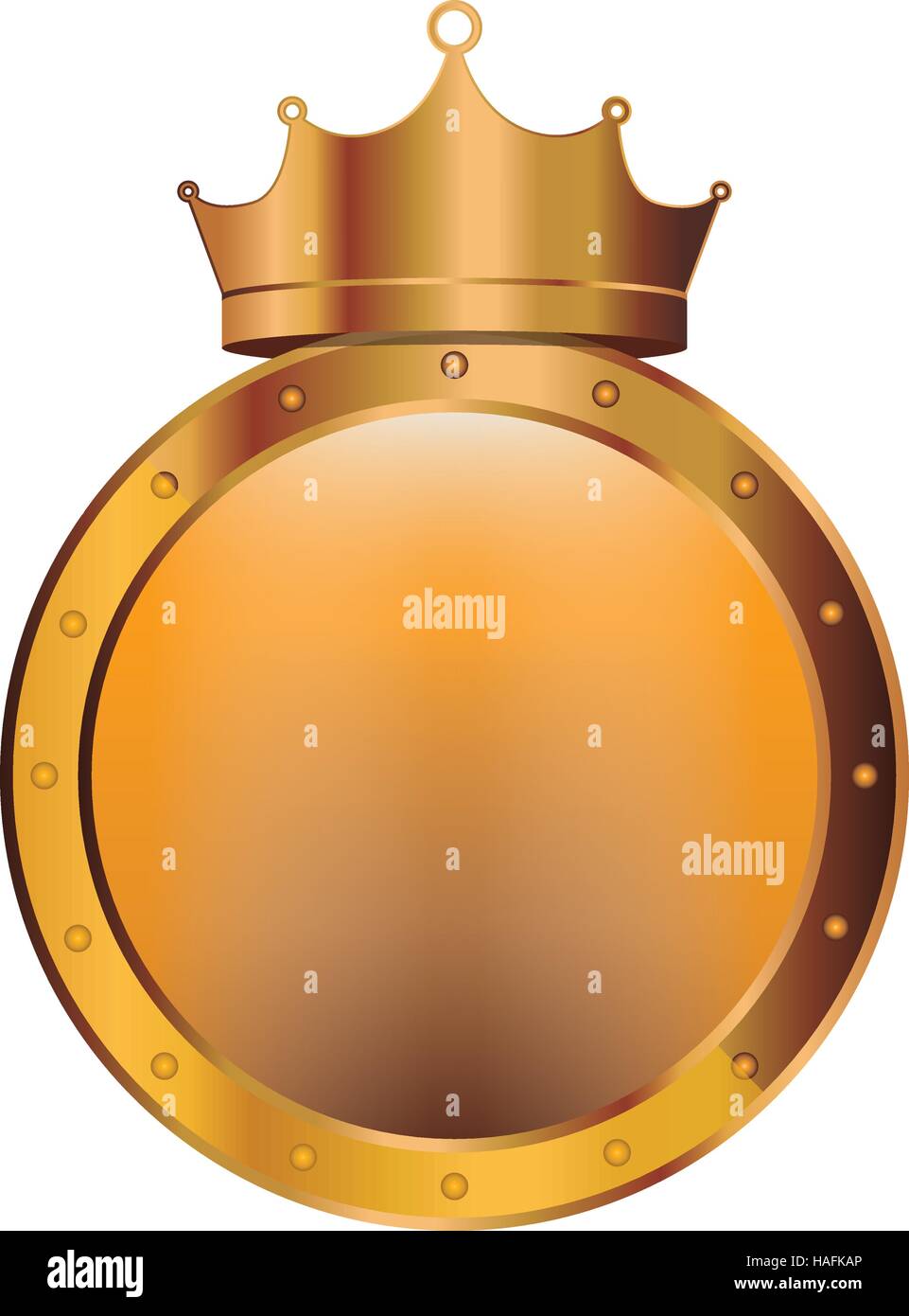 Crown and seal stamp icon. Royal king queen and luxury theme. Isolated ...