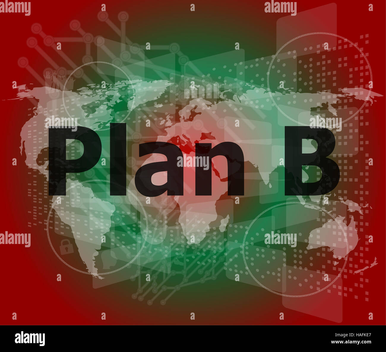 The word plan b on digital screen, business concept Stock Photo - Alamy