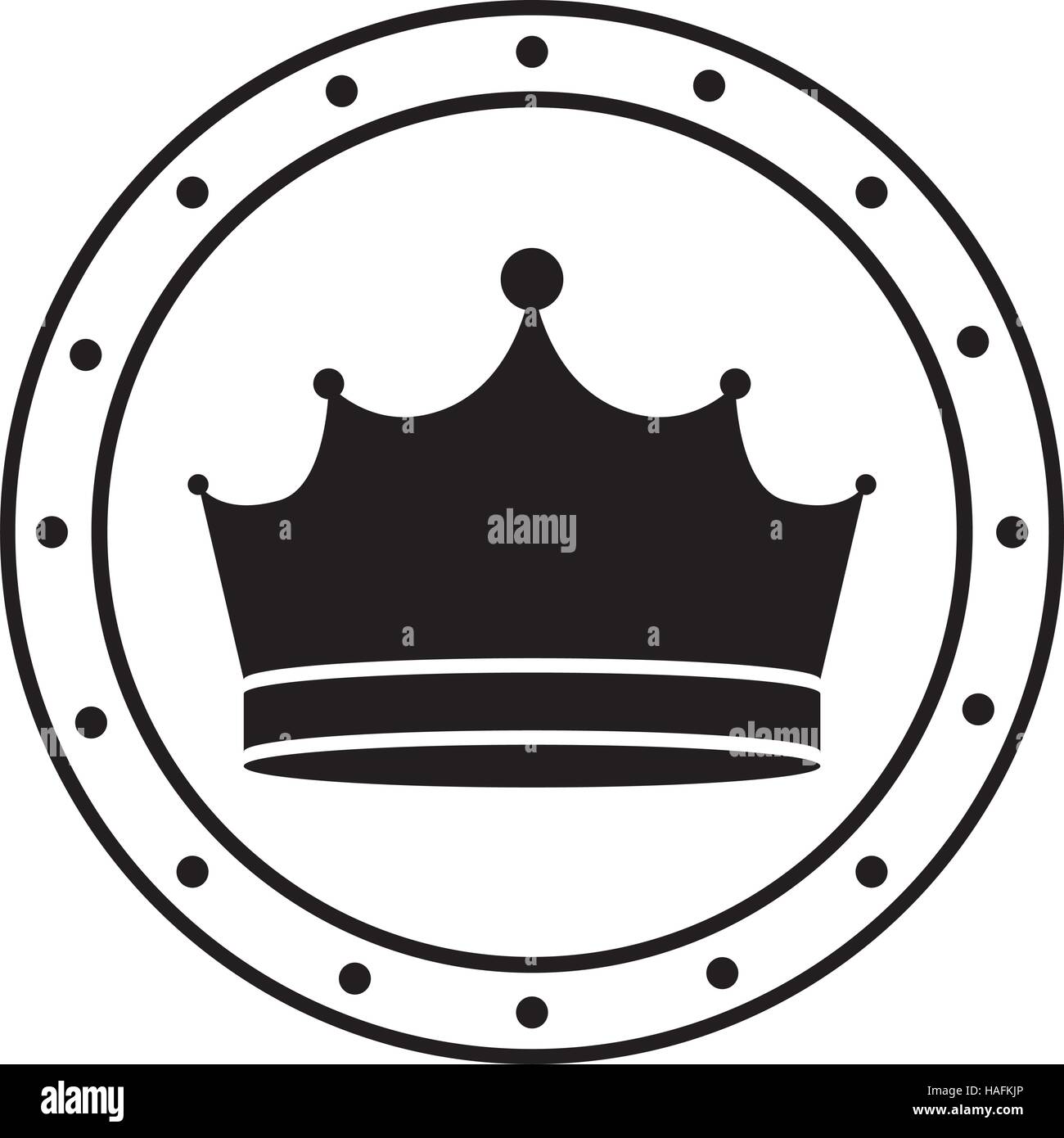 Crown and seal stamp icon. Royal king queen and luxury theme. Isolated ...