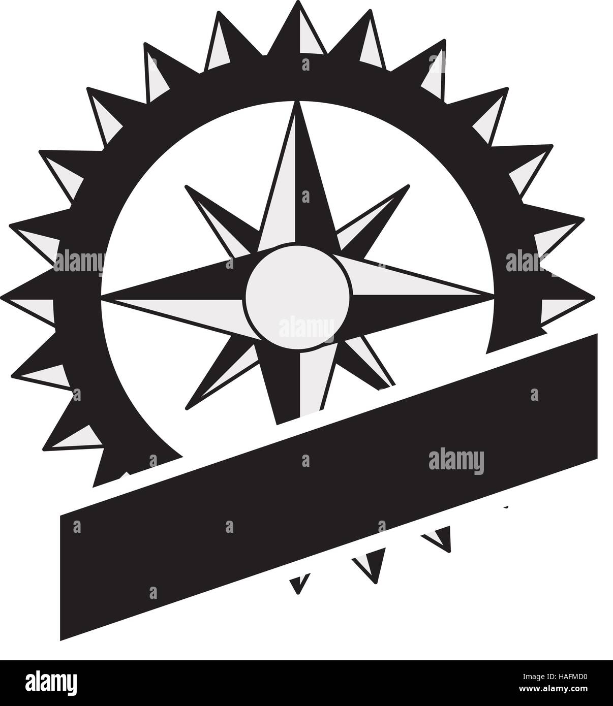 Compass Icon Instrument Tool Navigation Location And Object Theme Isolated Design Vector
