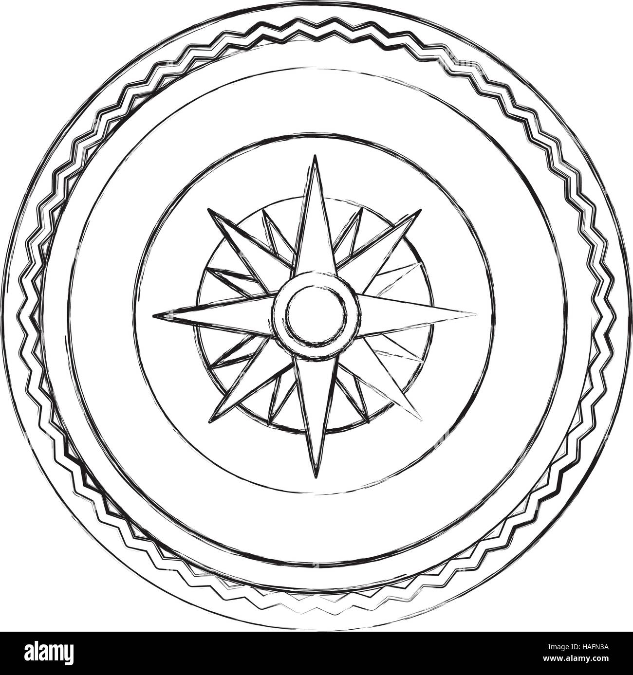 Compass Icon Instrument Tool Navigation Location And Object Theme Isolated Design Vector
