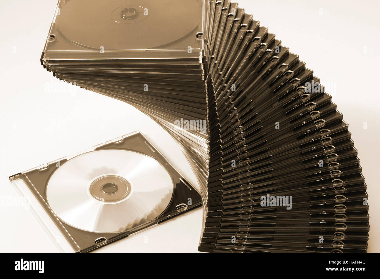 Stack of CDs Stock Photo - Alamy