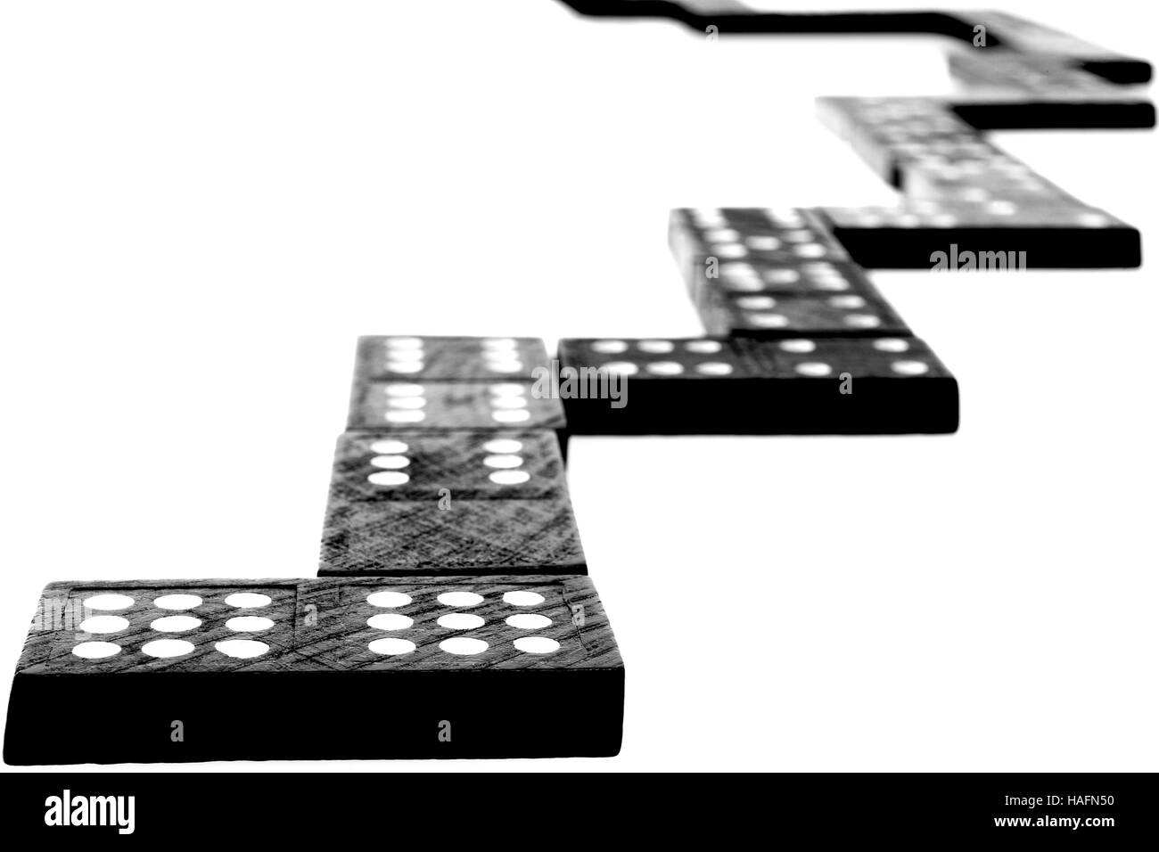 Dominos domino Black and White Stock Photos & Images - Alamy