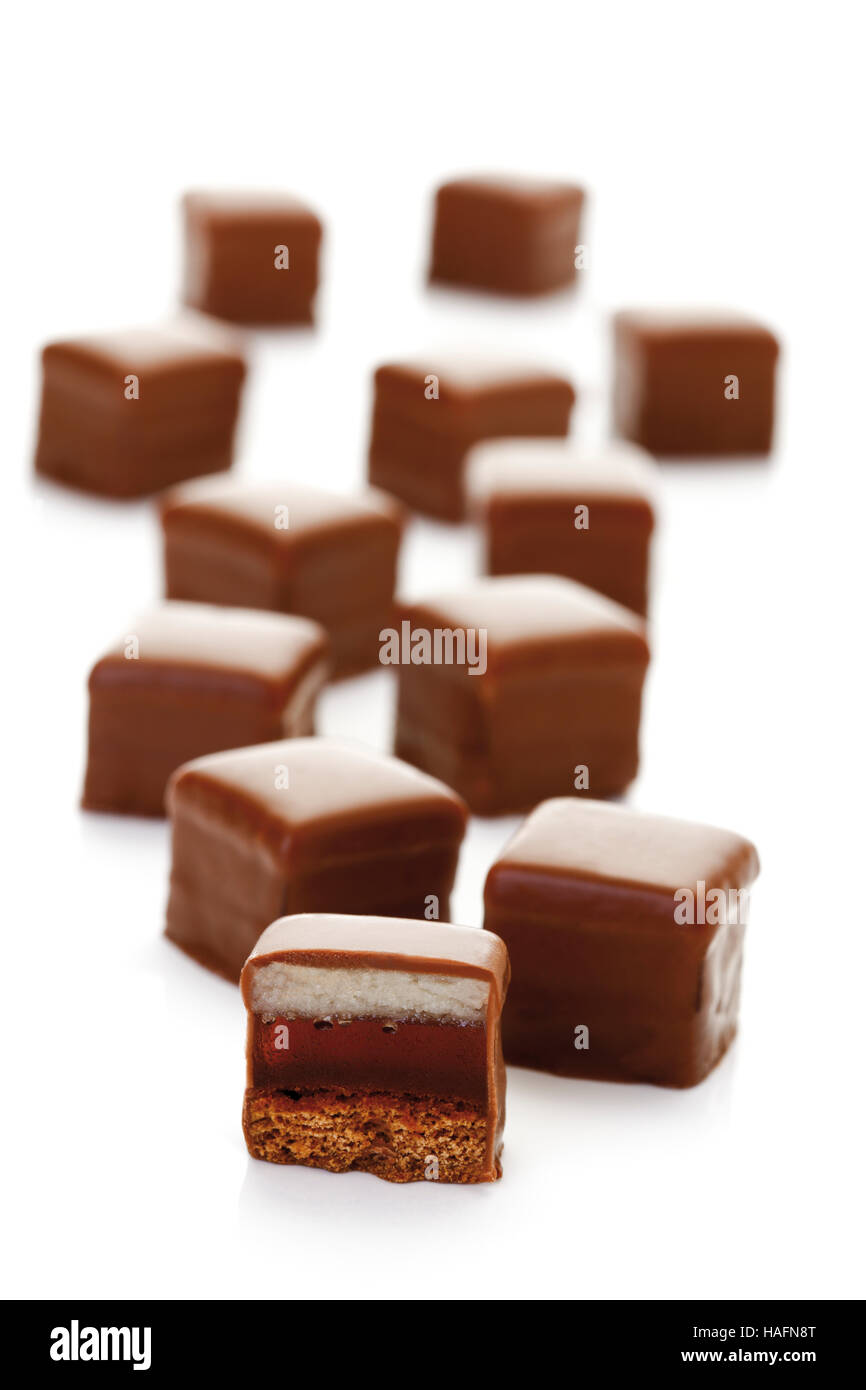 Dominosteine, dominoes, Christmas sweets with milk chocolate icing ...