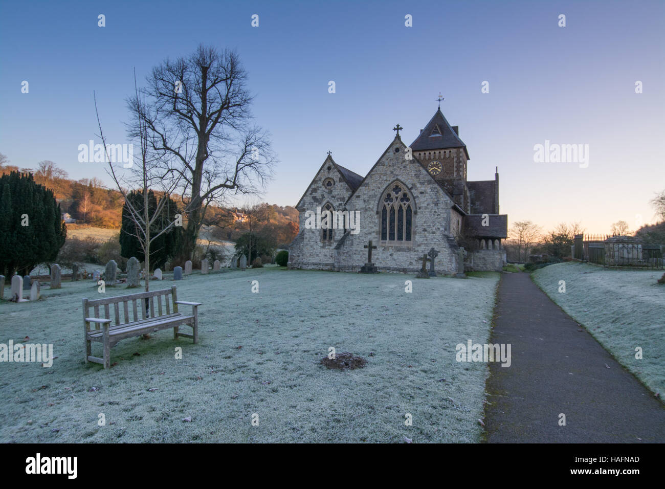 St Laurence Church in village of Seale surrounded by unspoilt ...