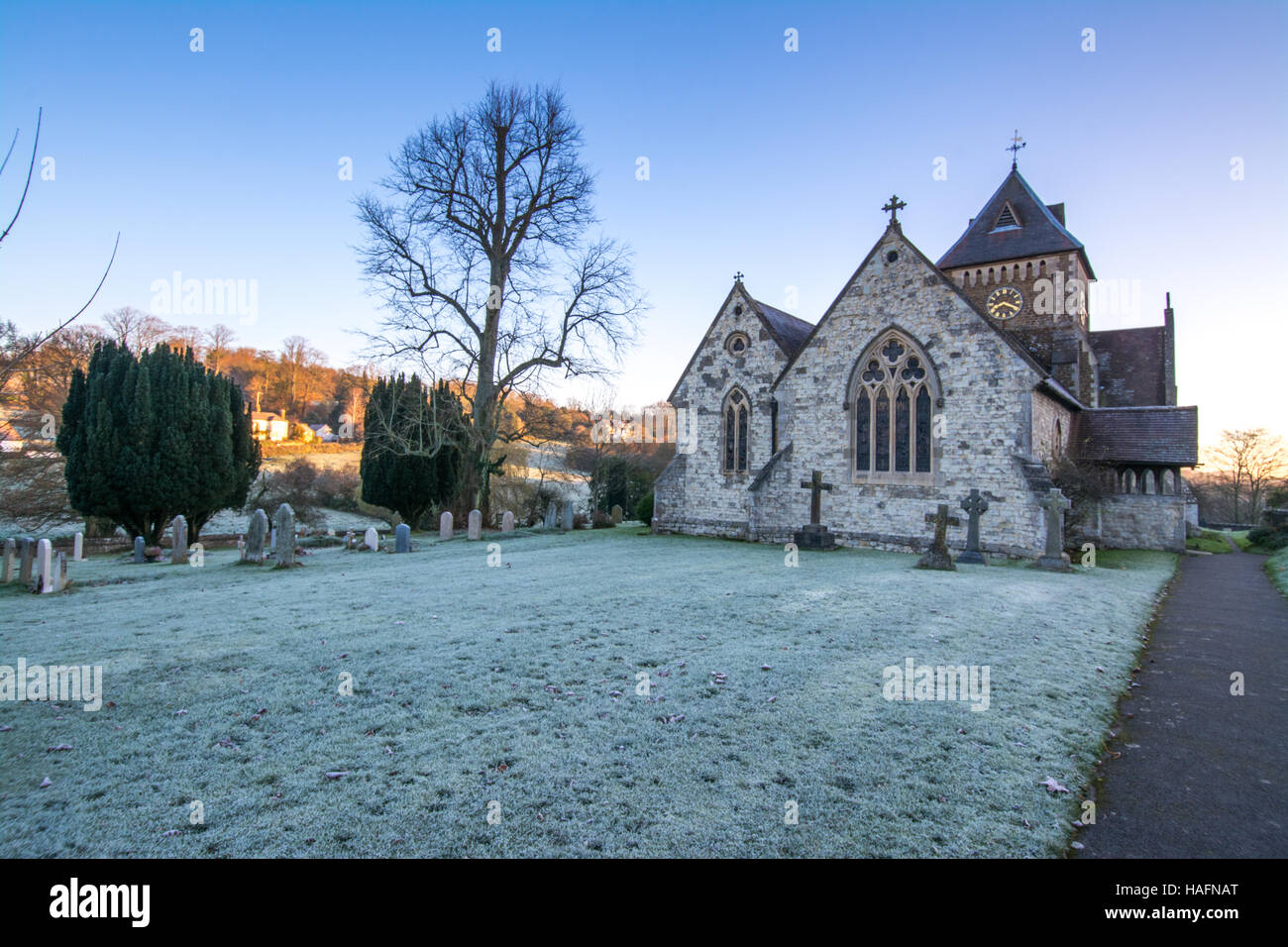 St Laurence Church in village of Seale surrounded by unspoilt ...