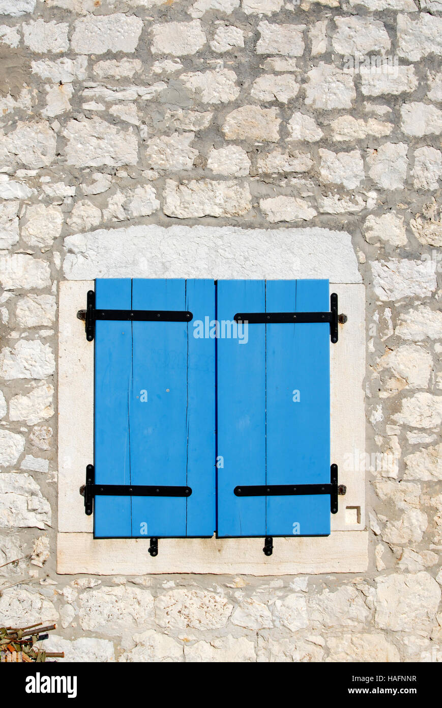 Blue windows on brick facades hi-res stock photography and images - Alamy