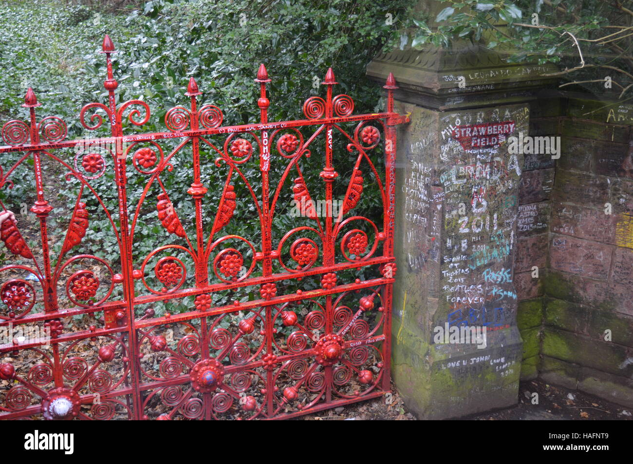 Gates at Strawberry Fields, Liverpool Stock Photo - Alamy