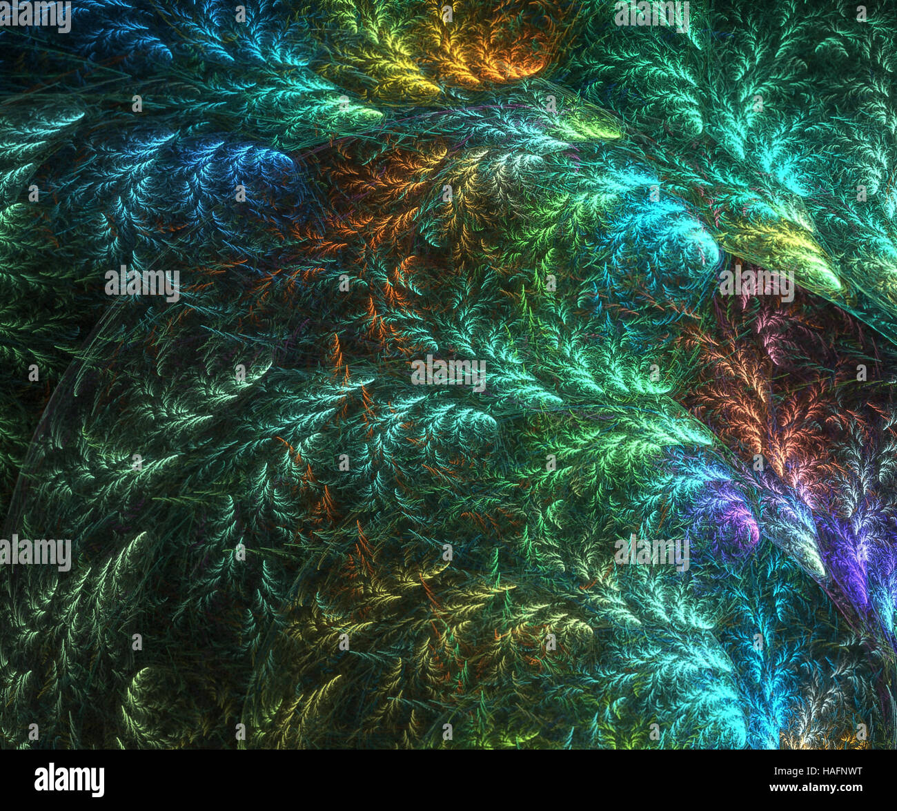 Computer generated fractal illustrating the branches of trees Stock ...