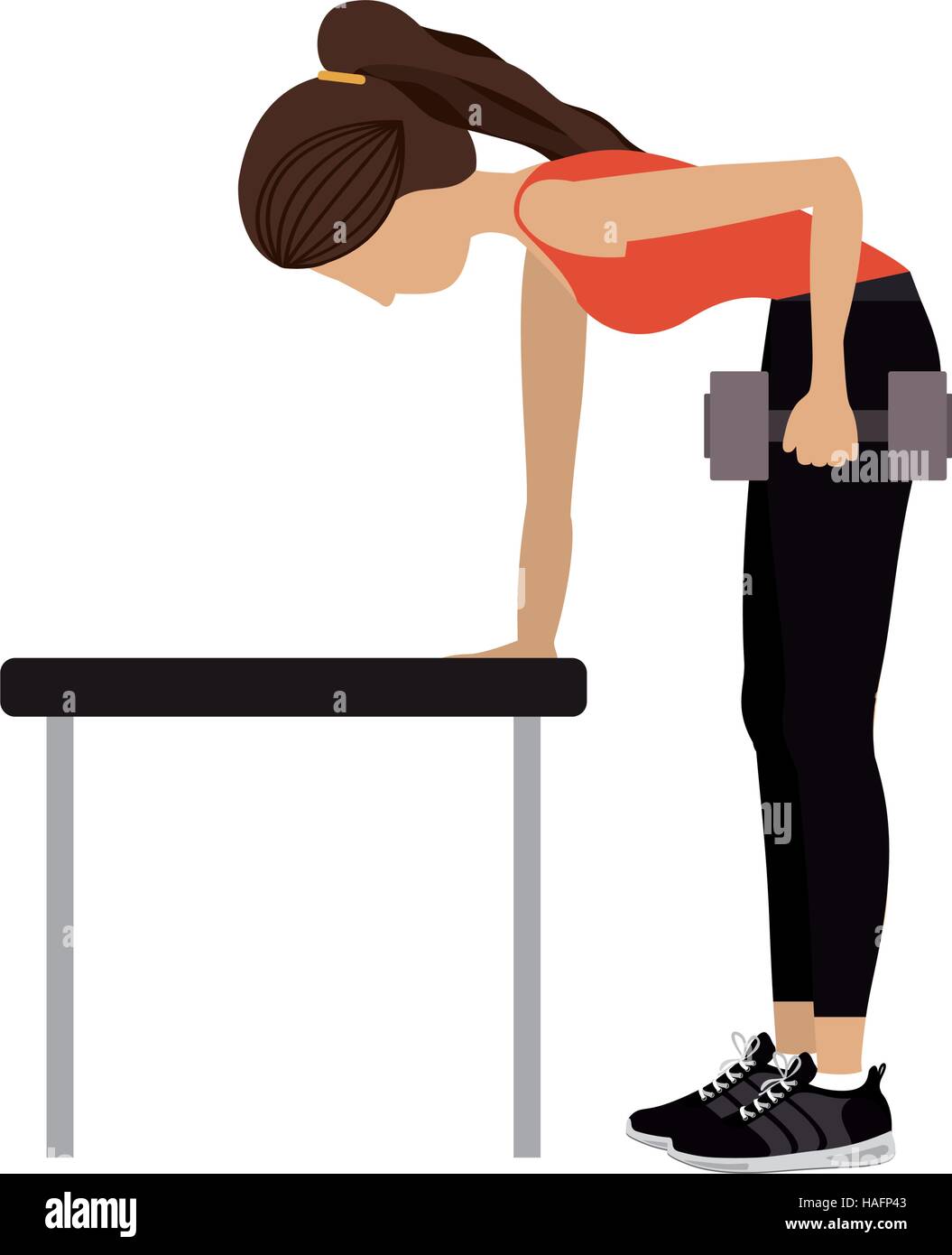 Girl doing exercise icon. Fitness gym sport and bodybuilding theme ...