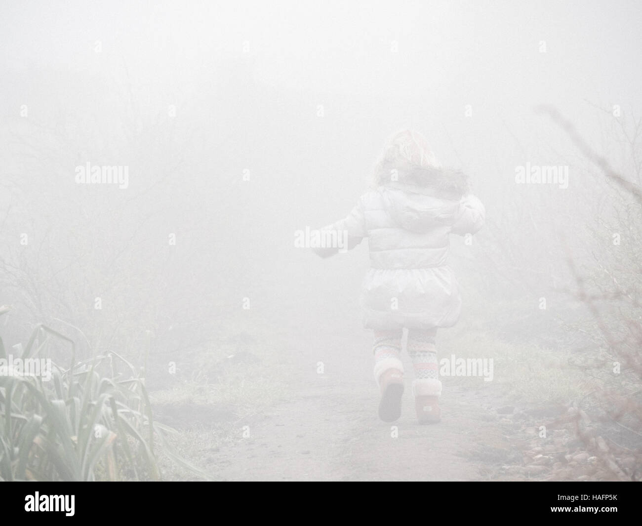 Child in mist hi-res stock photography and images - Alamy