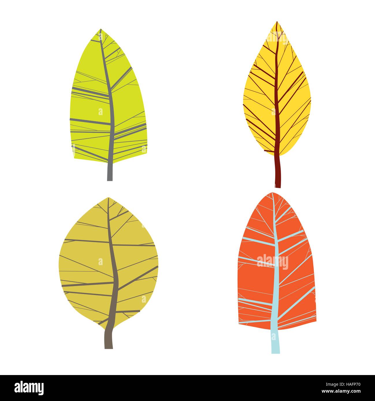 Set abstract trees Stock Vector Images - Alamy