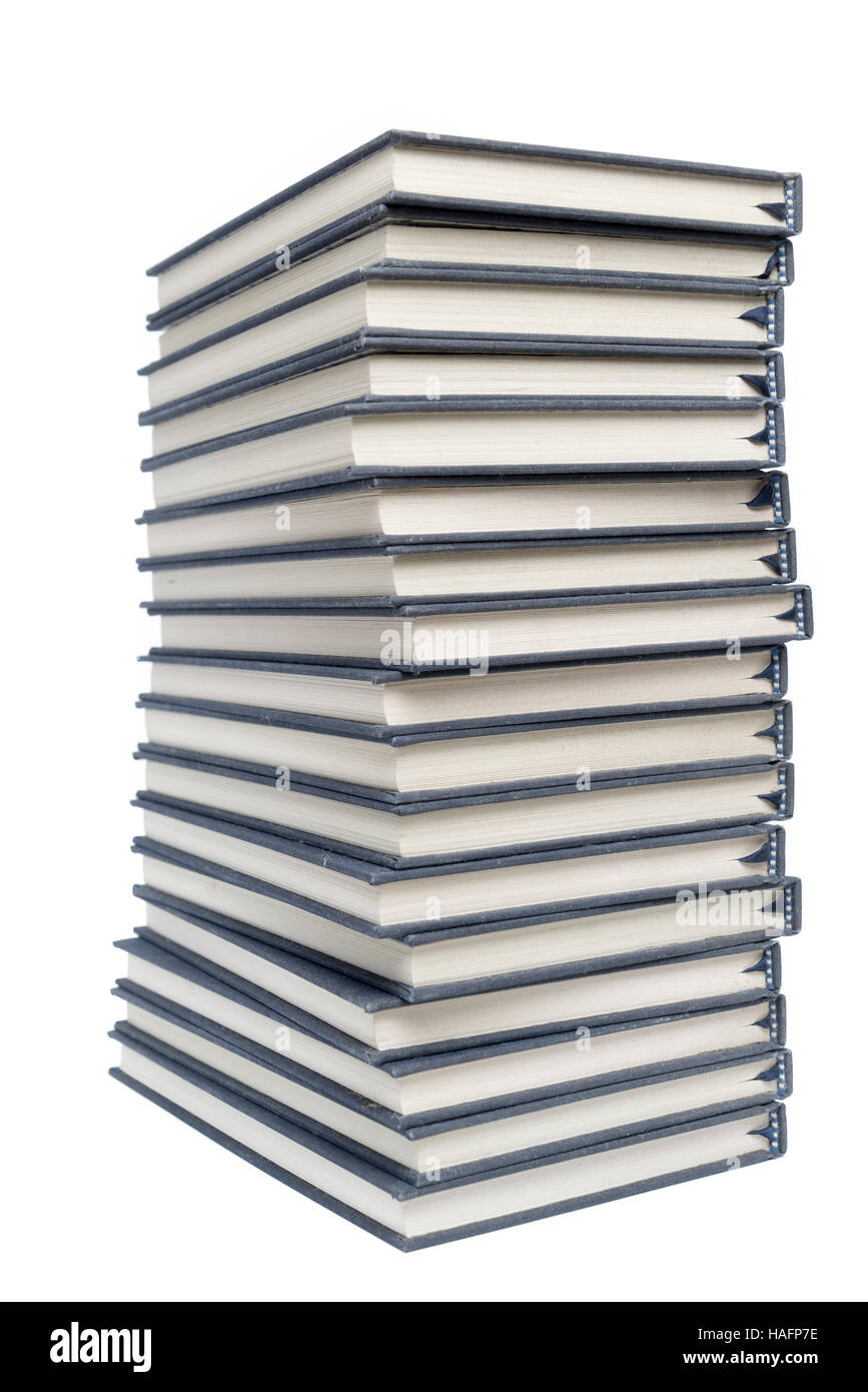 Stack of hardcover books isolated on background Stock Photo - Alamy
