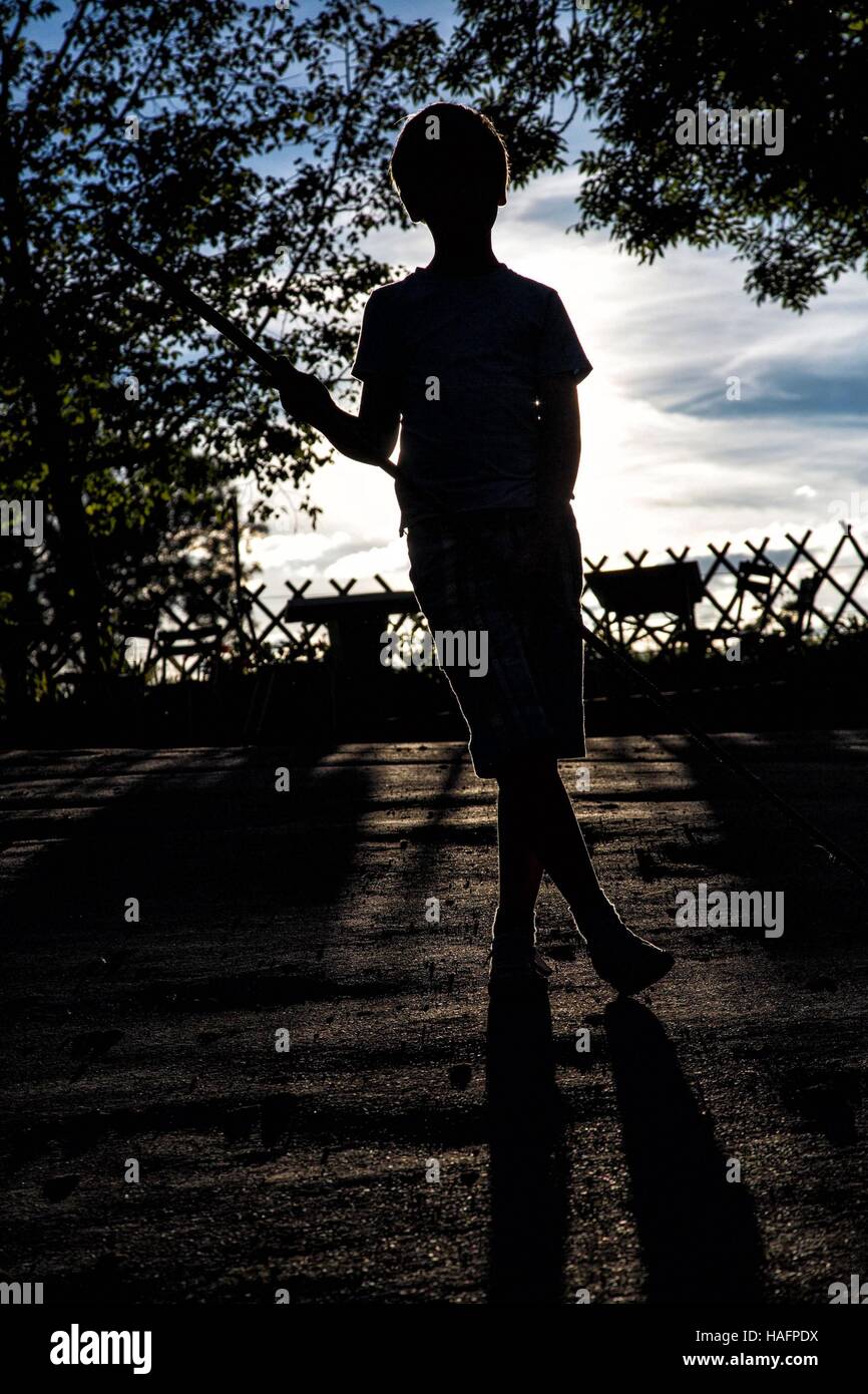 CHILD AGAINST THE LIGHT Stock Photo - Alamy
