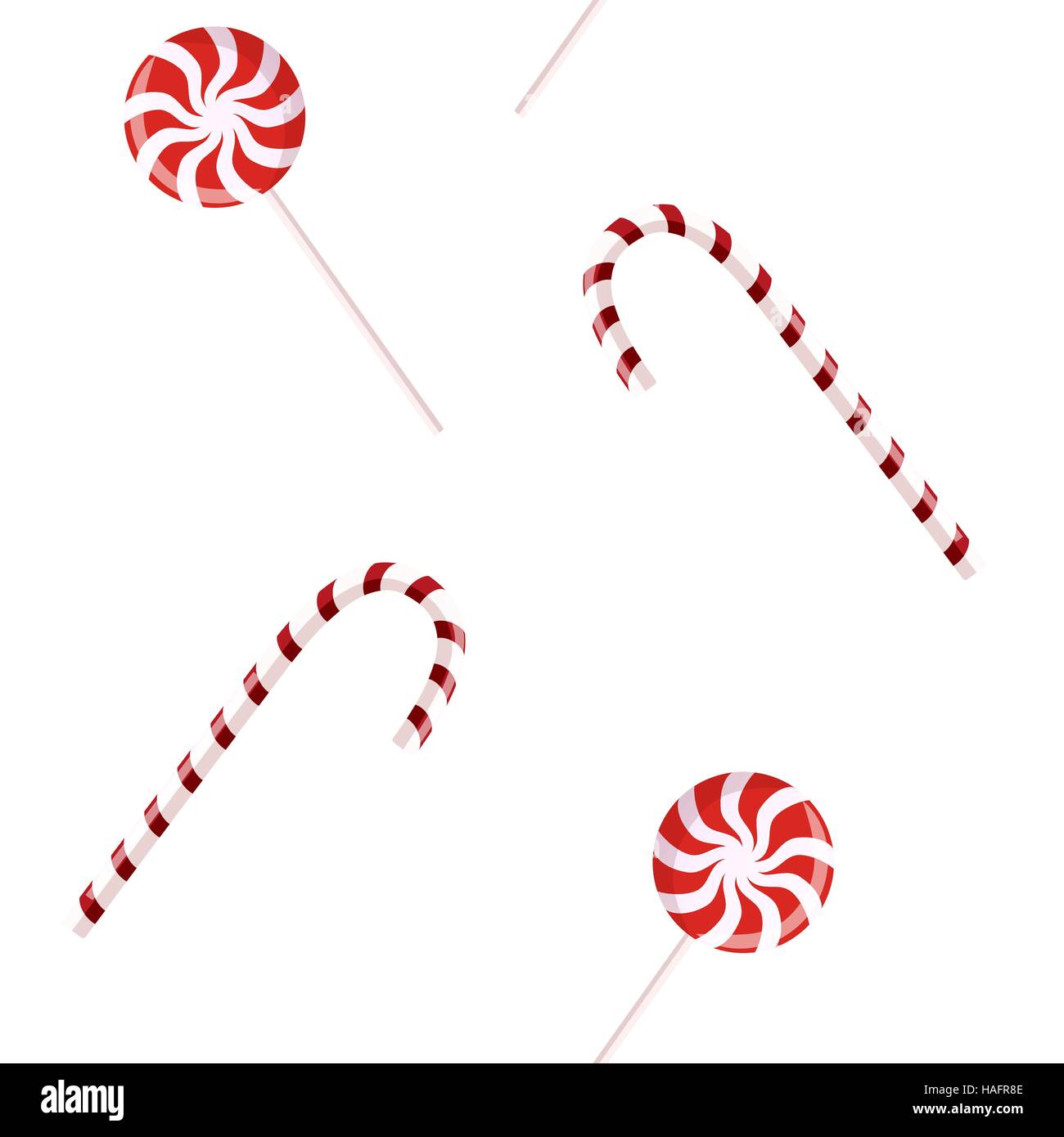 Two red and white candy sweets. seamless pattern Stock Vector Image ...