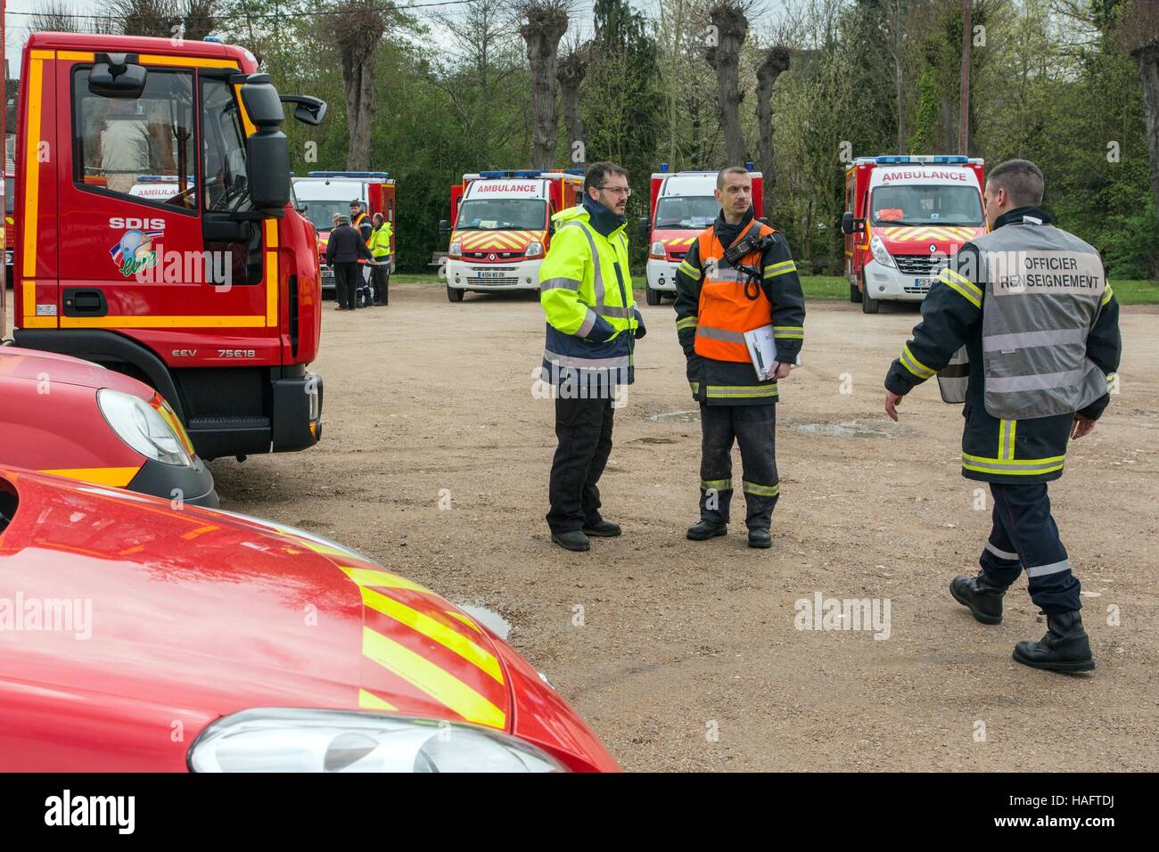 FIREFIGHTER INTERVENTION, FRANCE Stock Photo - Alamy