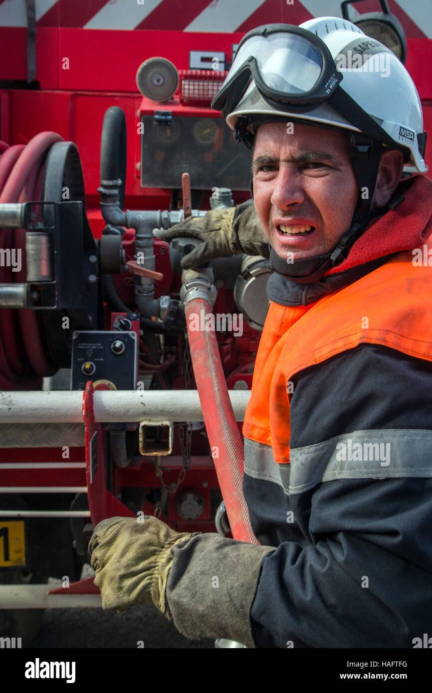 FIREFIGHTERS, LEUCATE, FRANCE Stock Photo - Alamy