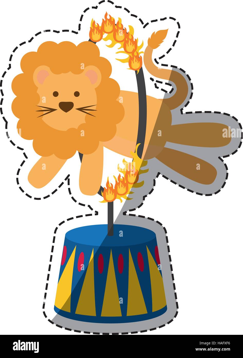 Cartoon Circus Lion
