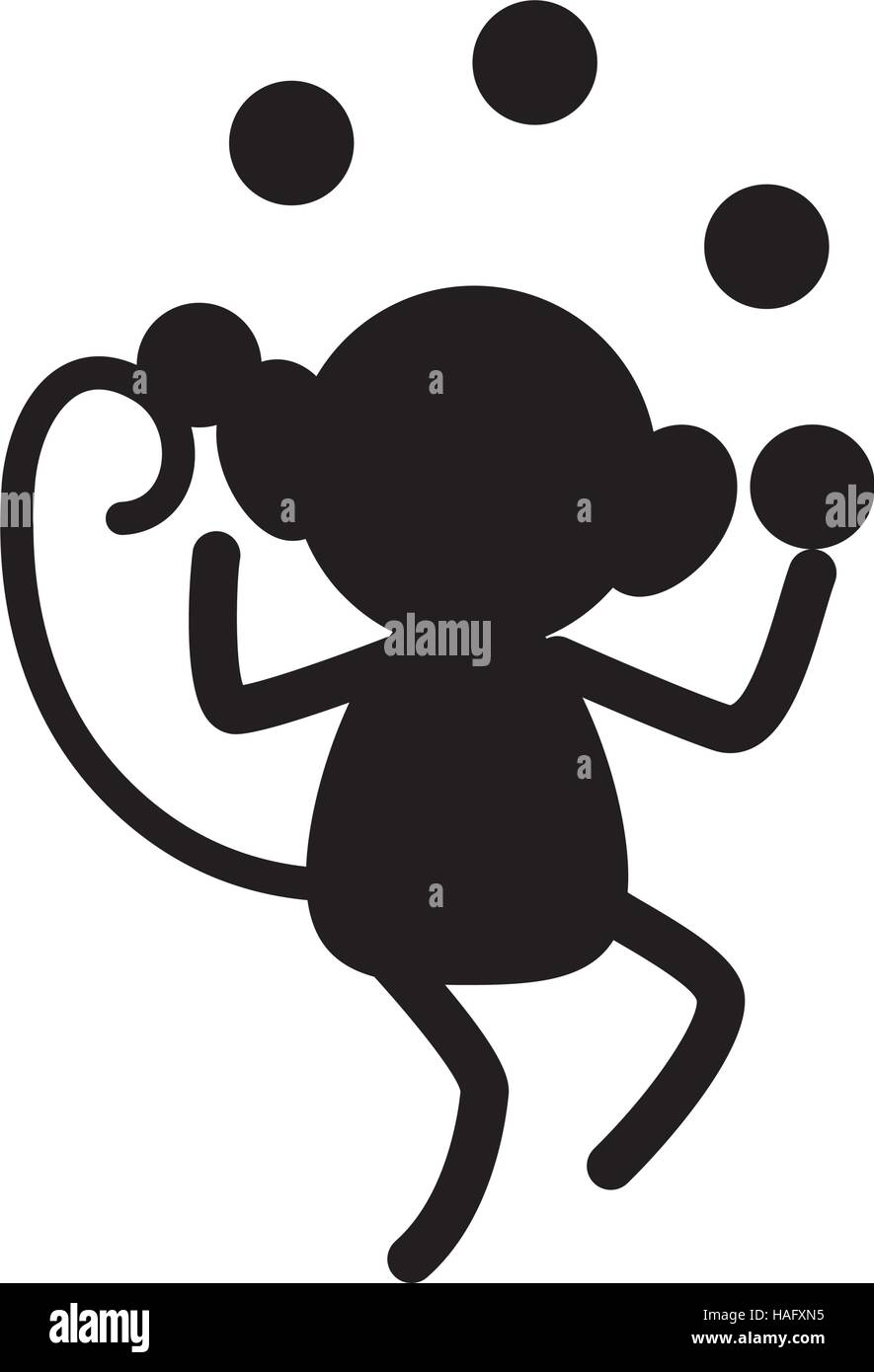 monkey juggling cartoon Stock Vector Image & Art - Alamy