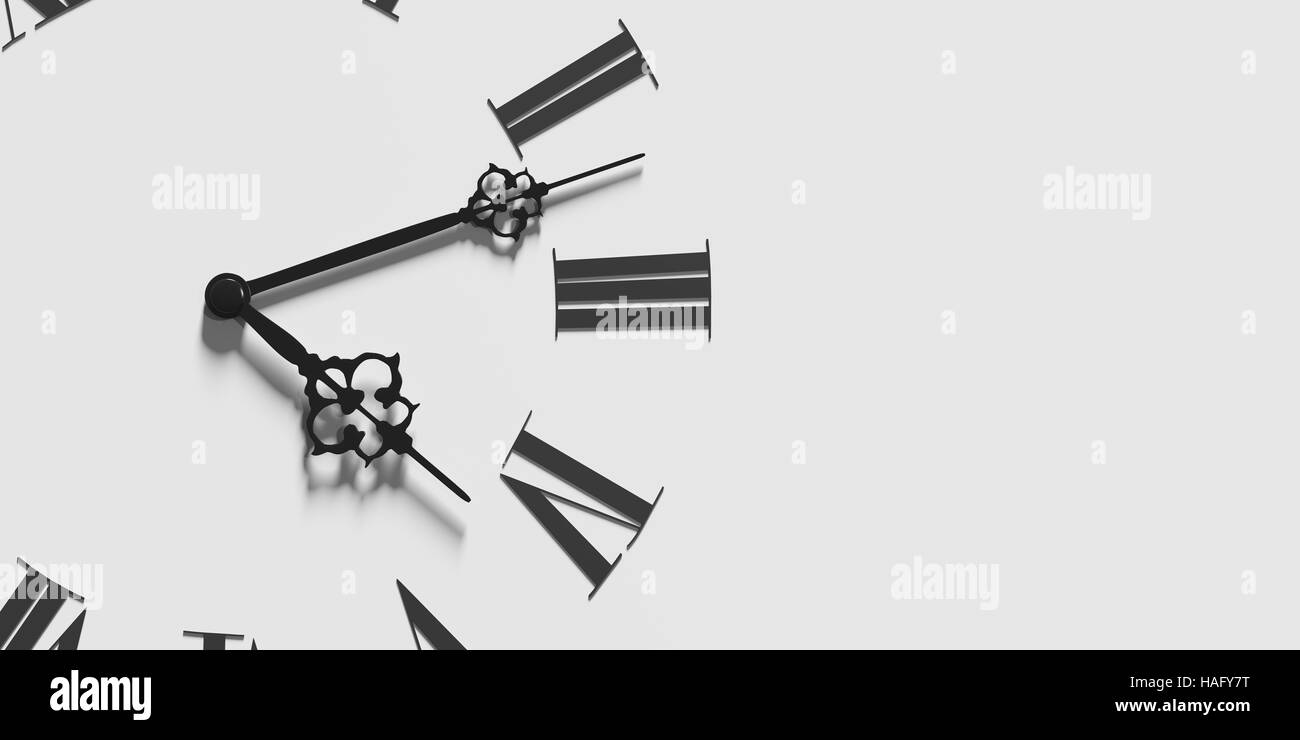 3d rendering of a clock face on white background Stock Photo - Alamy