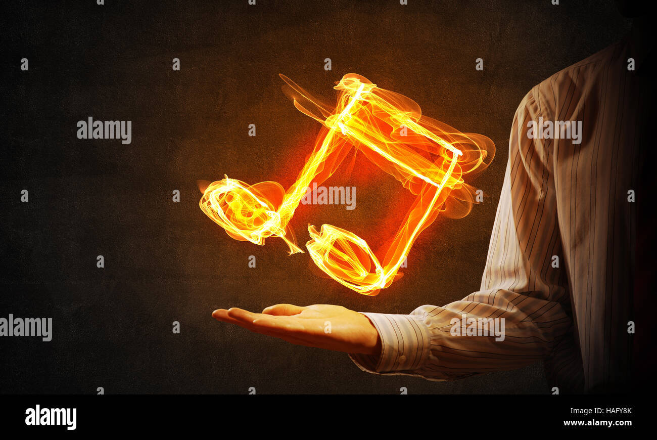 Fire music icon Stock Photo - Alamy