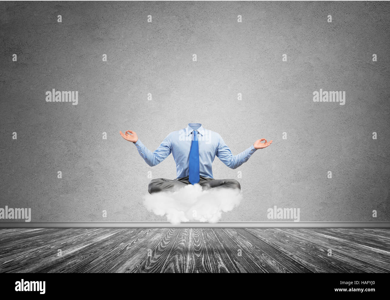 Businessman without head Stock Photo - Alamy