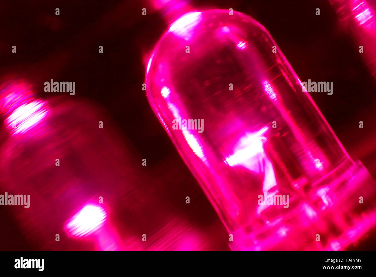 red illuminated led in the dark closeup view Stock Photo - Alamy