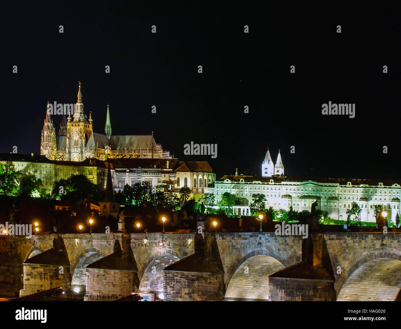 Night prague lights in hi-res stock photography and images - Alamy
