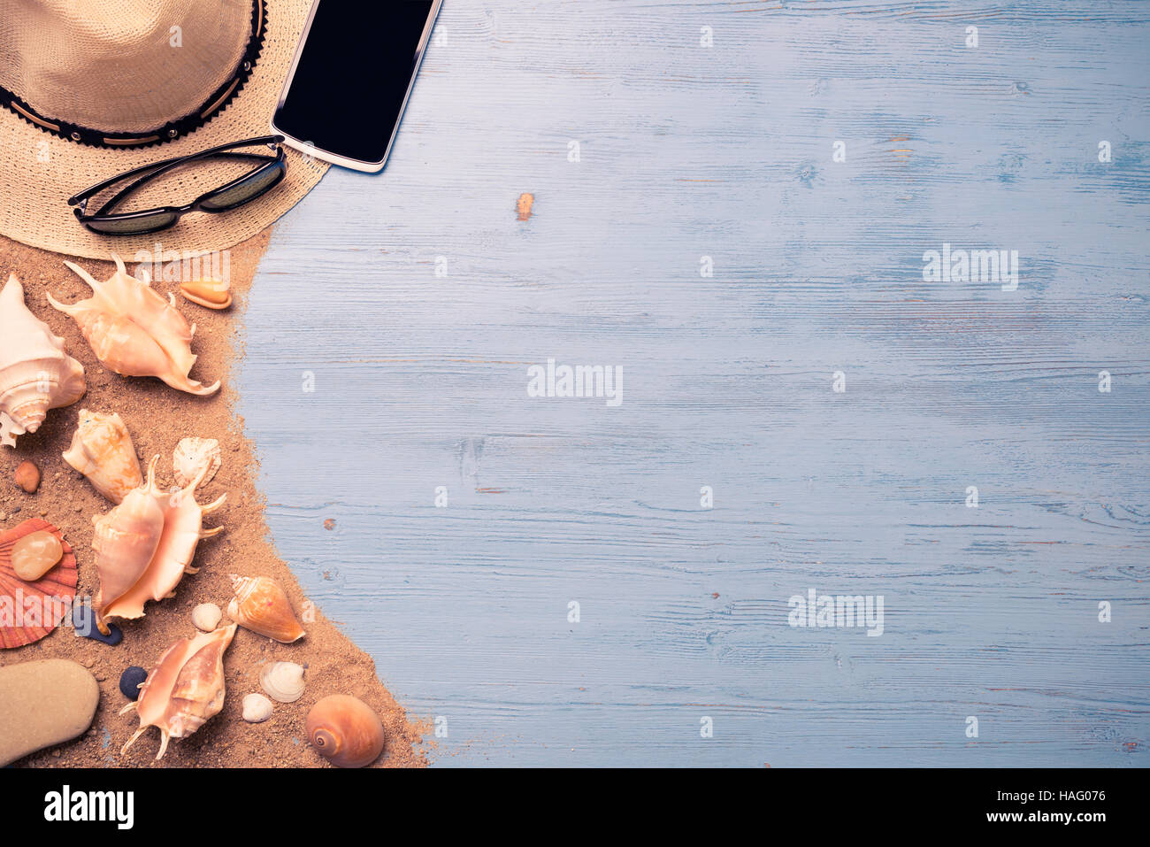Summer objects for vacation Stock Photo - Alamy